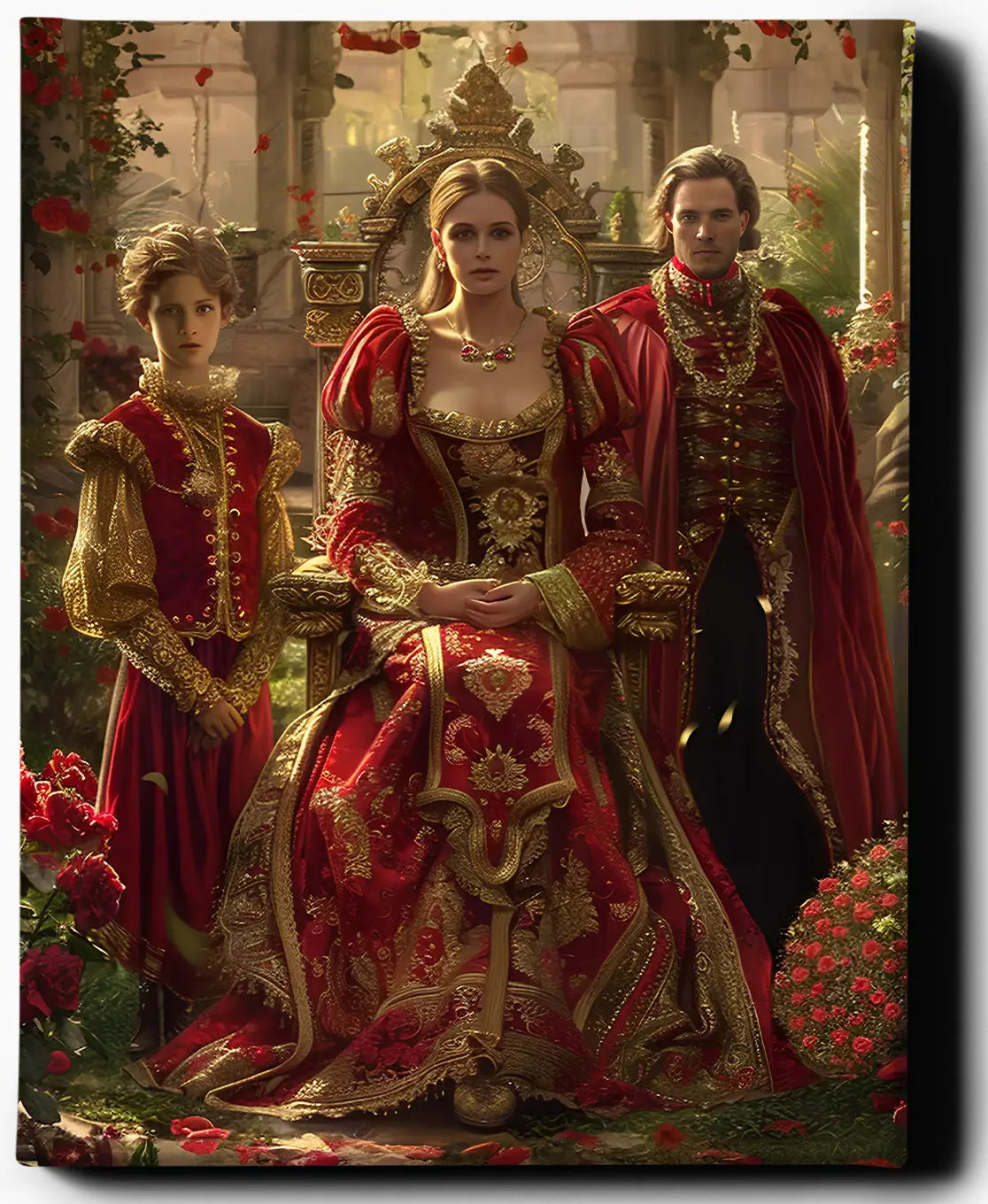 Rose Throne- Custom Royal Portraits - Make Me Royalty -Regal Pawtraits