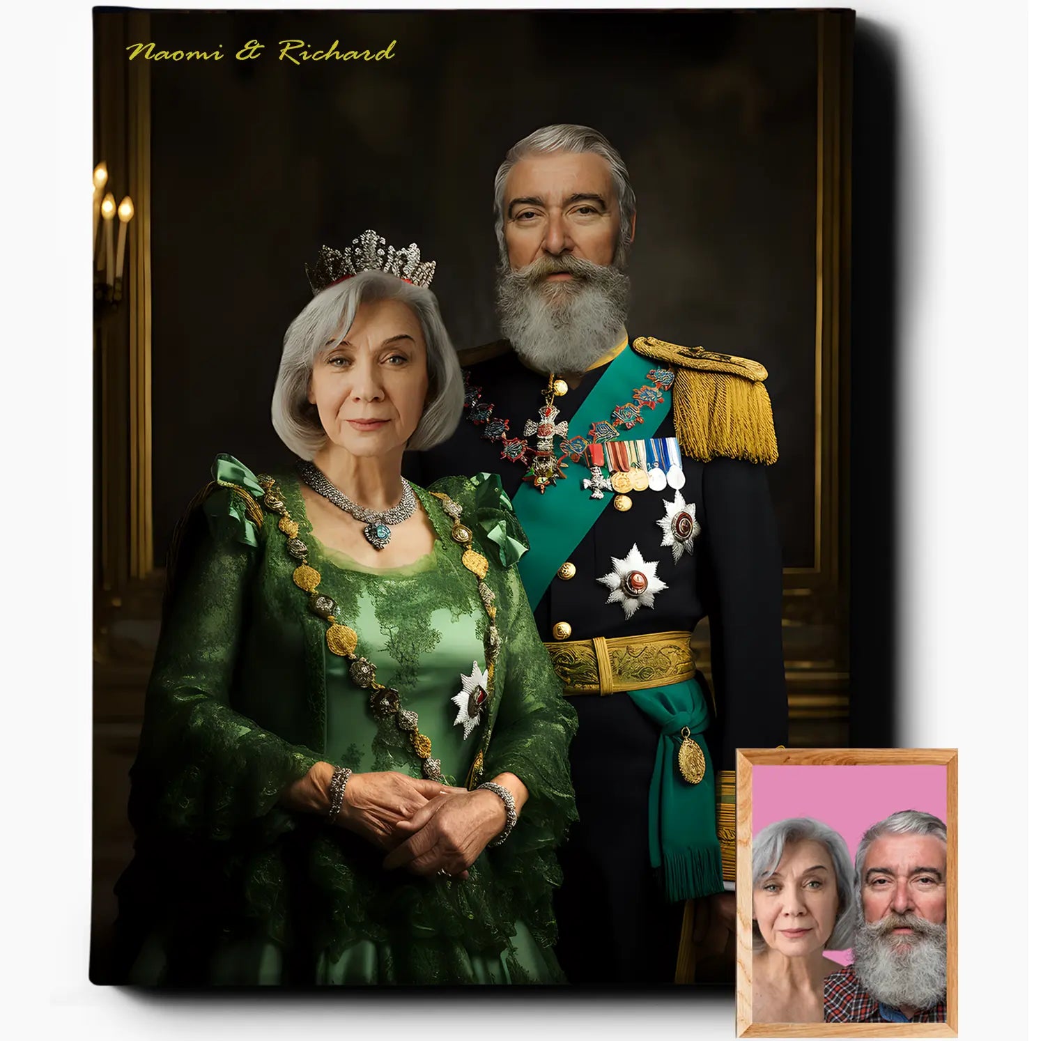 Danish Royal Couple - Turn to Royal Portraits from Photo - Regal Pawtraits