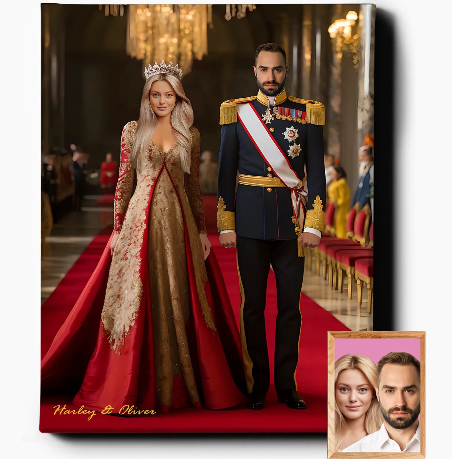 Spanish Royal Couple - Turn to Royal Portraits from Photo - Regal Pawtraits
