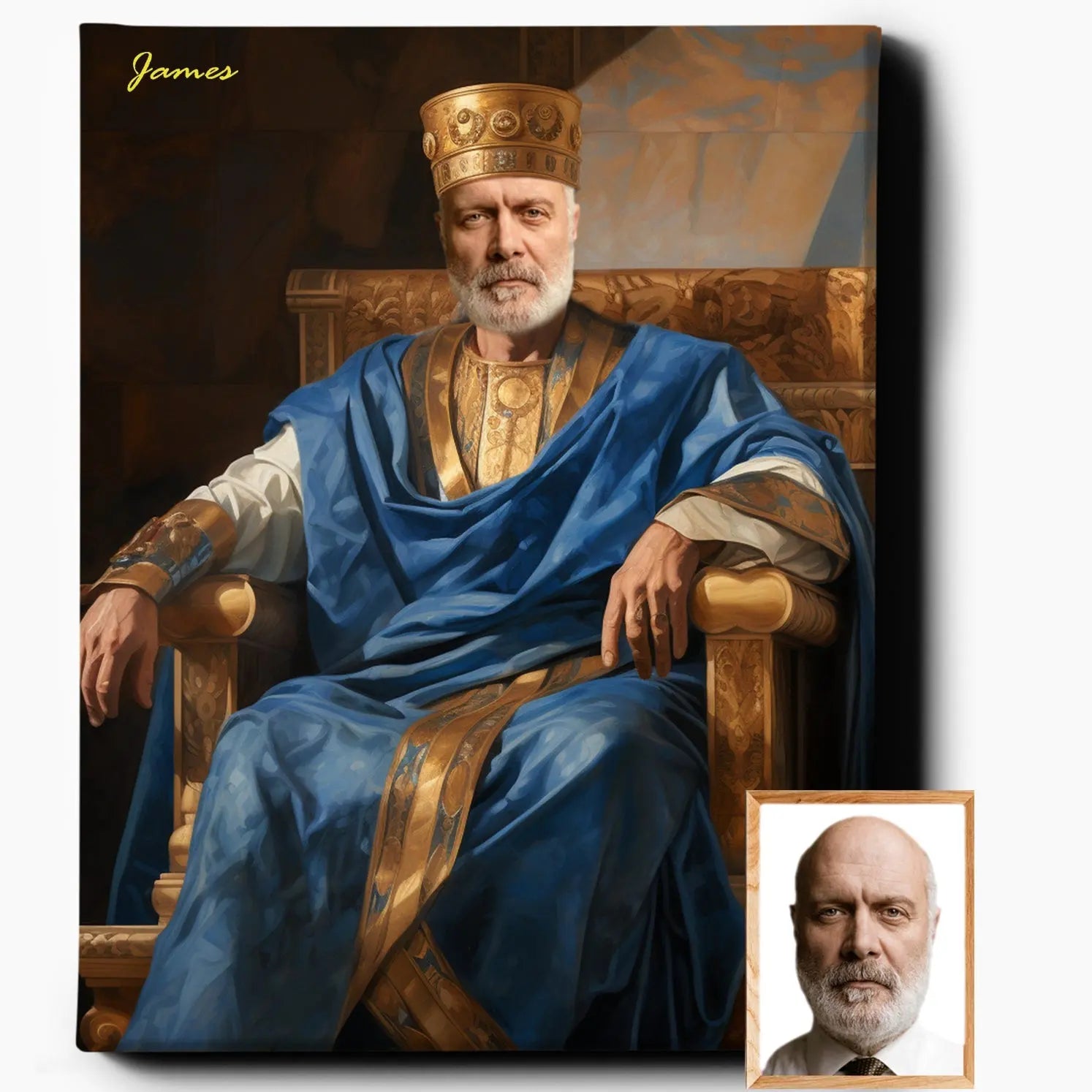Greek King-Custom Royal Portraits- Make Me Royal Art-Regal Pawtraits