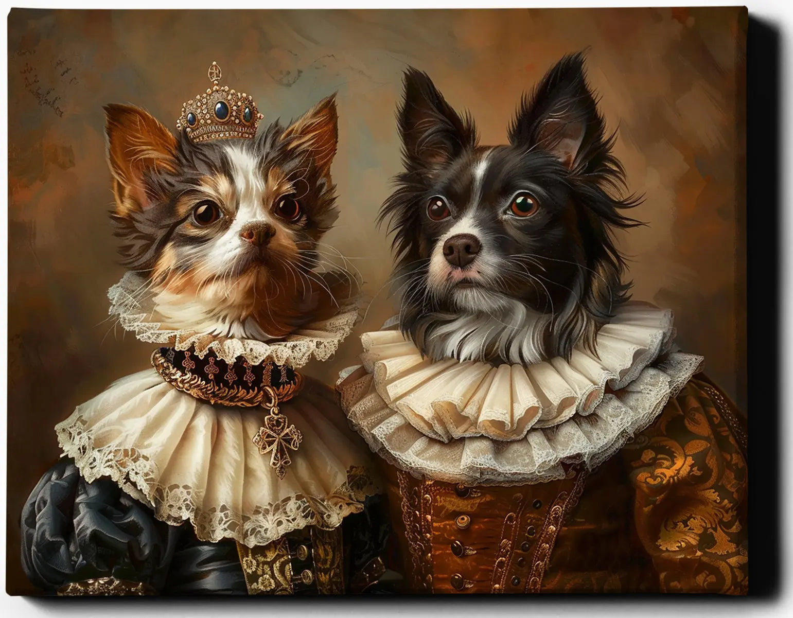 The Regal Ruffs | Custom Royal Pet Portraits for Two | Regal Pawtraits