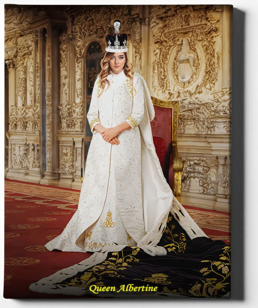 Royal Queen I - Custom Royal Portraits - Make Me Royalty - Regal Pawtraits