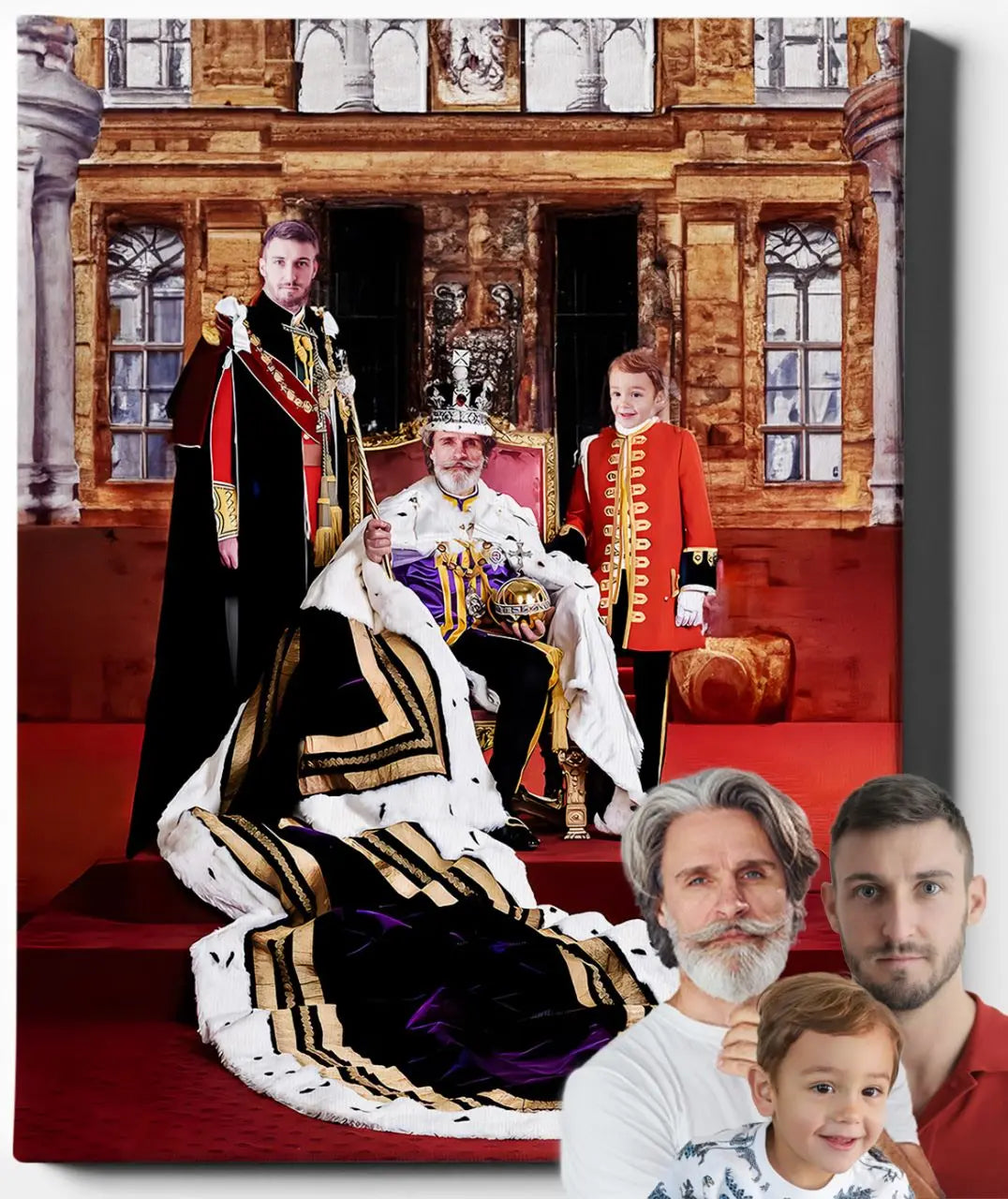 Regal Trio - Custom Royal Portraits- Make Me Royal Art-Regal Pawtraits