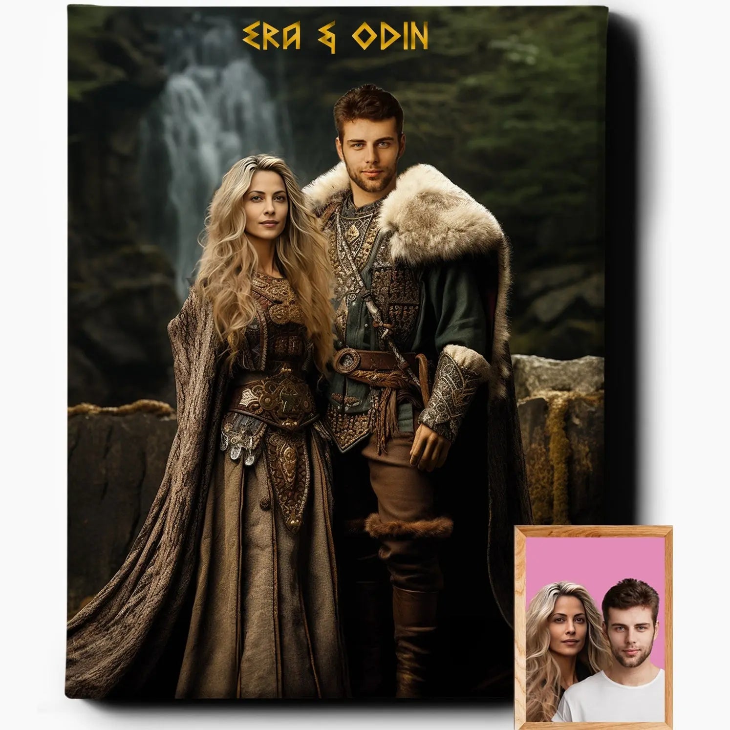 Viking Couple IX | Custom Viking Portraits | Regal Pawtraits