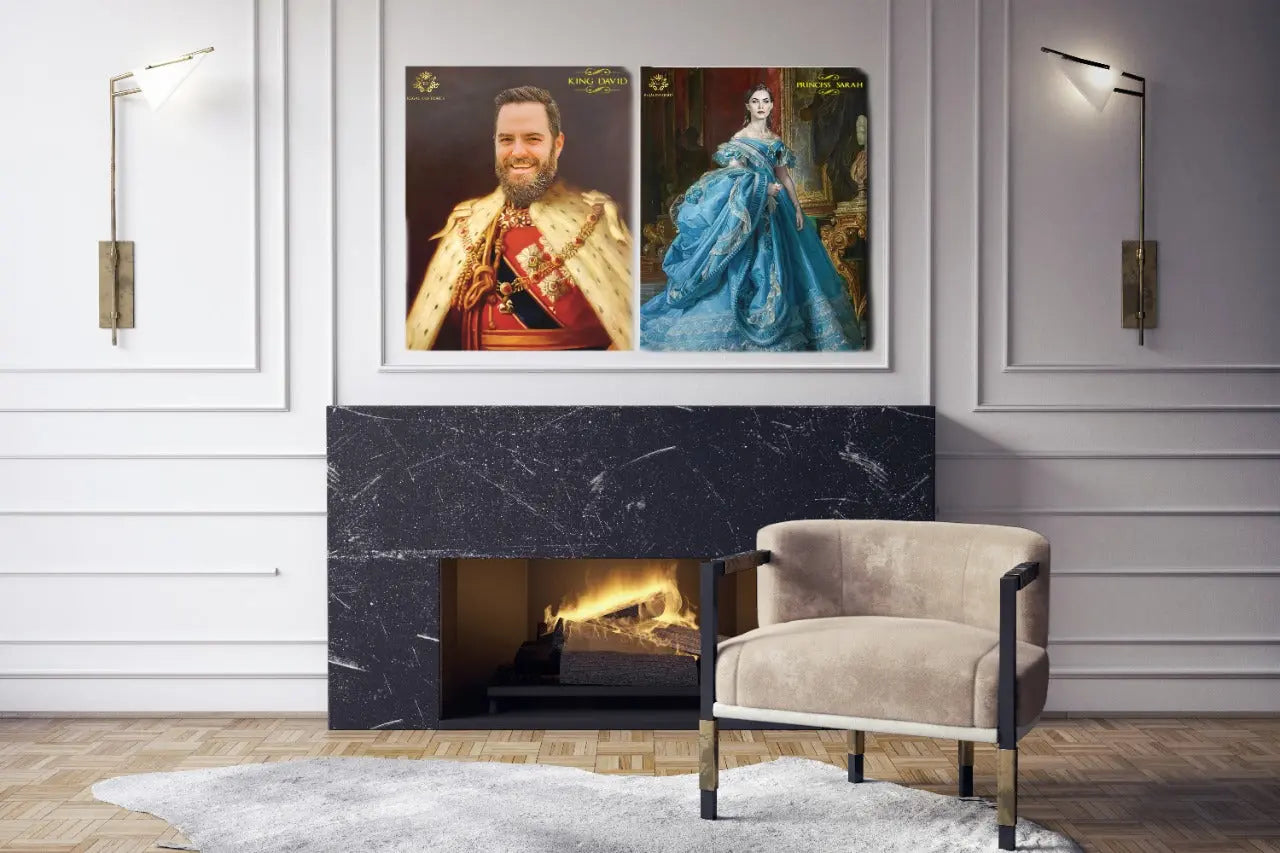 The Regal Couple | Custom Royal Portraits | Custom Gift for Couples ...