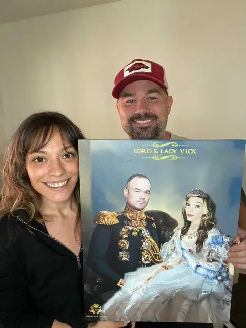 The Regal Couple II | Custom Royal Portraits | Custom Gift for Couples ...